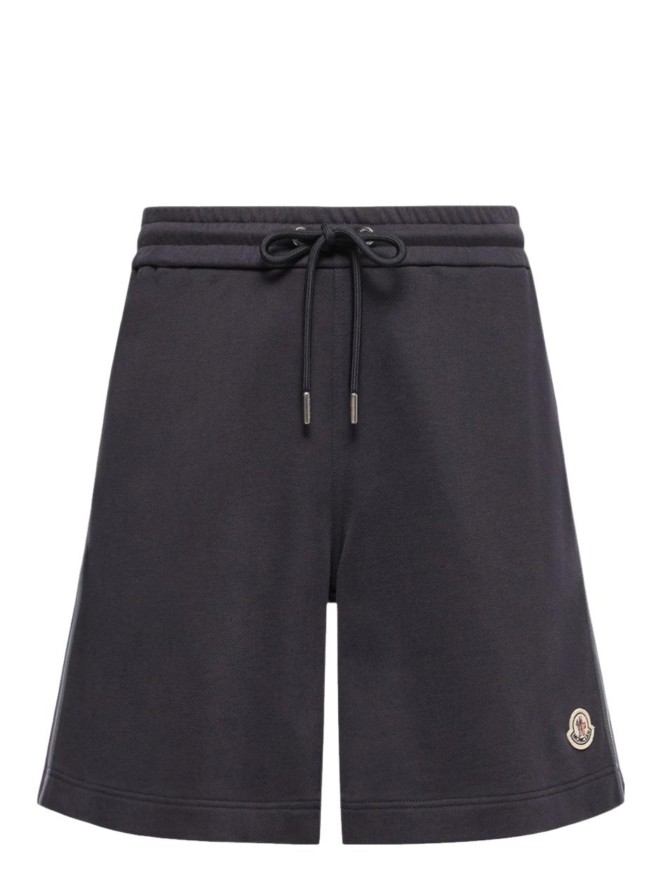 MONCLER Moncler Striped Trim Cotton Fleece Shorts